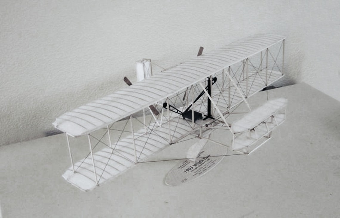 Papercraft Kit Wright Brothers Flyer 1 Airplane 3d Paper Model Crafting ...