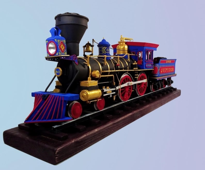 Papercraft Kit Jupiter Central Pacific Railroad #60 Locomotive 3d Paper ...