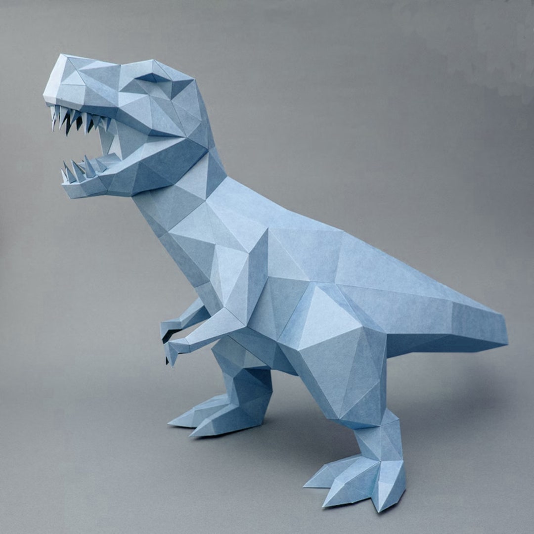 Papercraft Kit Tyrannosaurus T-rex 3d Paper Model Crafting Kit PDF ...
