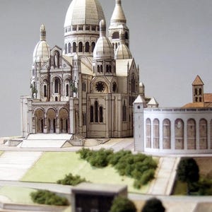 Papercraft Kit Montmartre Paris France 3d Paper Model Crafting PDF ...