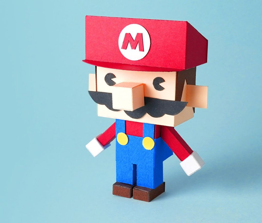 Mario Foldable, 3d Paper Model Kit. PDF File With Plans to Print, Cut ...