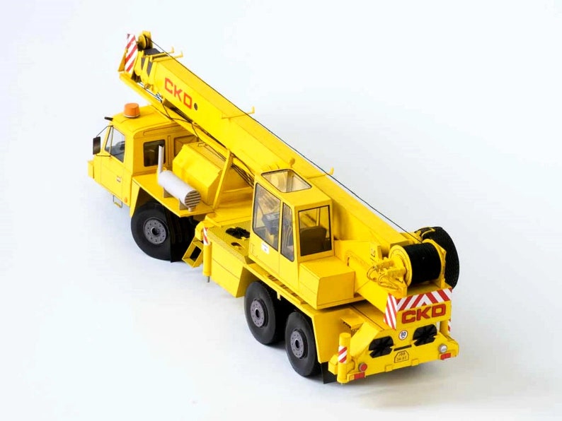 Papercraft Kit Crane Truck 3d Paper Model Crafting Kit PDF Plans to ...