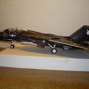 Papercraft Kit F-14 Tomcat Airplane 3d Paper Model Crafting Kit PDF ...