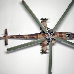 Papercraft Kit Mi-24 Hind Helicopter 3d Paper Model Crafting Kit PDF ...