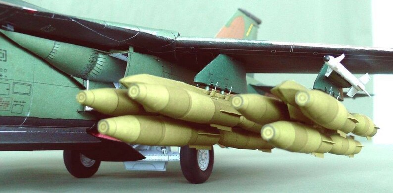 Papercraft Kit F-111 Aardvark Airplane 3d Paper Model Crafting Kit PDF ...