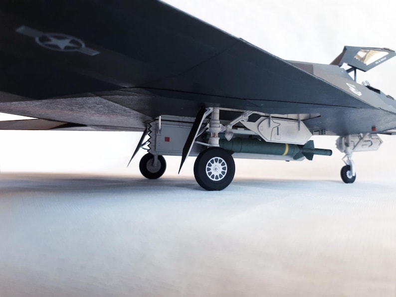 Papercraft Kit F-117 Nighthawk Plane 3d Paper Model Crafting Kit PDF ...