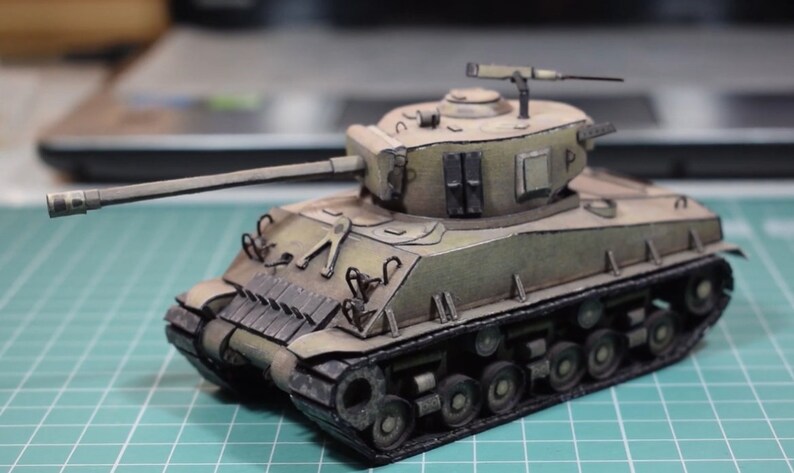 Papercraft Kit Sherman Tank 3d Paper Model Crafting Kit PDF Plans to ...