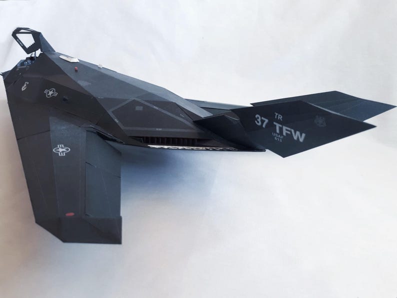 Papercraft Kit F-117 Nighthawk Plane 3d Paper Model Crafting Kit PDF Plans to Print Cut & Glue ...