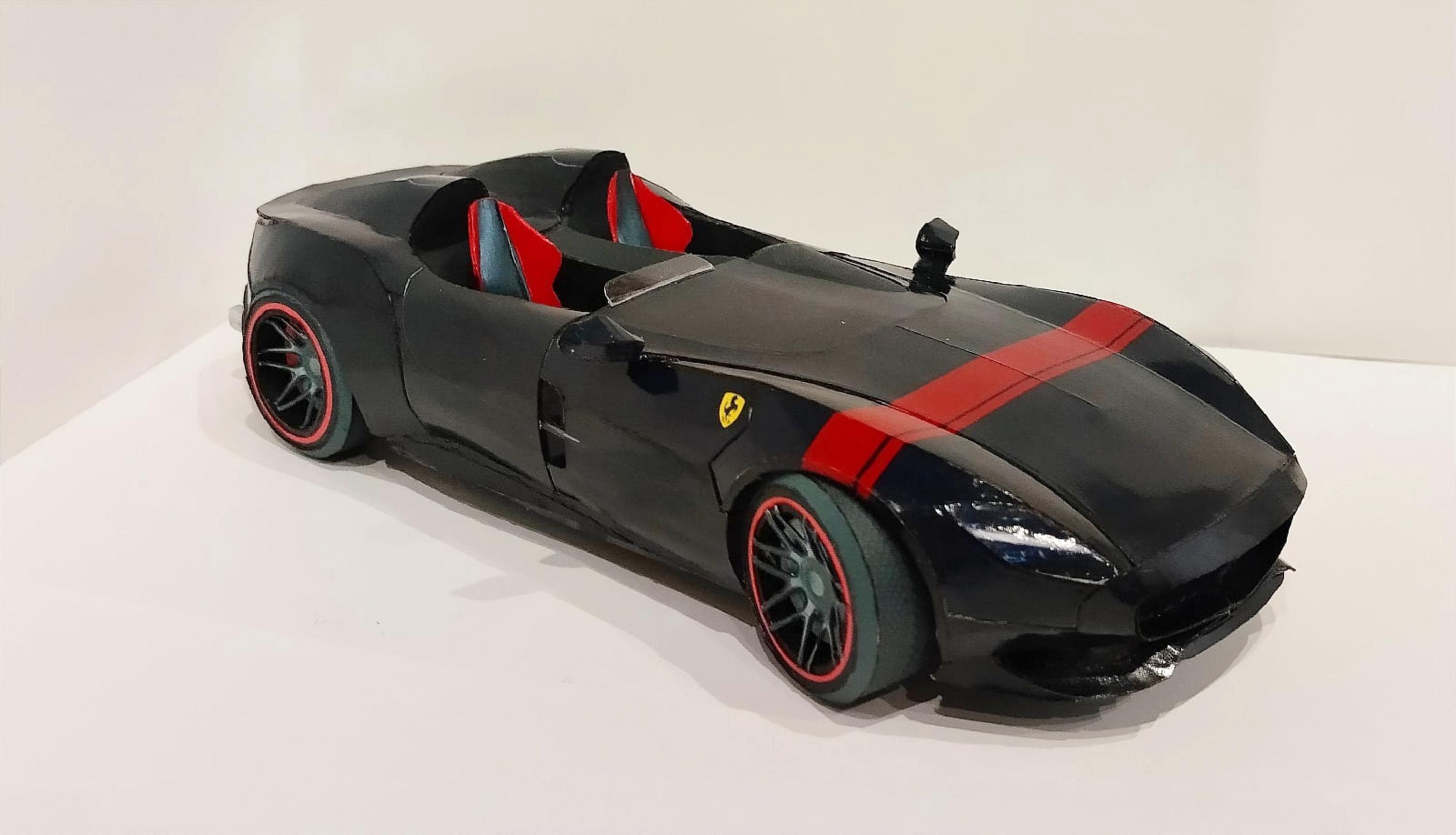 Papercraft Kit Ferrari F40 Car 3d Paper Model Crafting Kit PDF Plans to ...