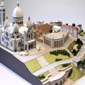 Papercraft Kit Montmartre Paris France 3d Paper Model Crafting PDF ...