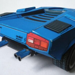 Papercraft Kit Lamborghini Countach Car 3d Paper Model Crafting Kit PDF ...