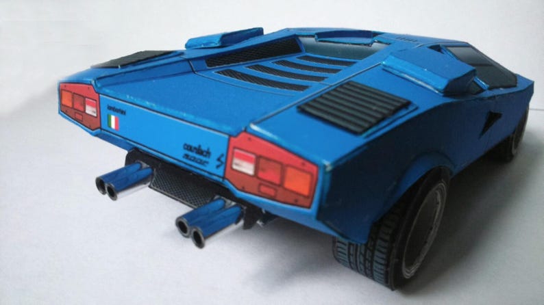 Papercraft Kit Lamborghini Countach Car 3d Paper Model Crafting Kit PDF ...