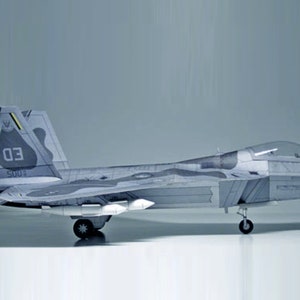 Papercraft Kit F-22 Raptor Airplane 3d Paper Model Crafting Kit PDF ...