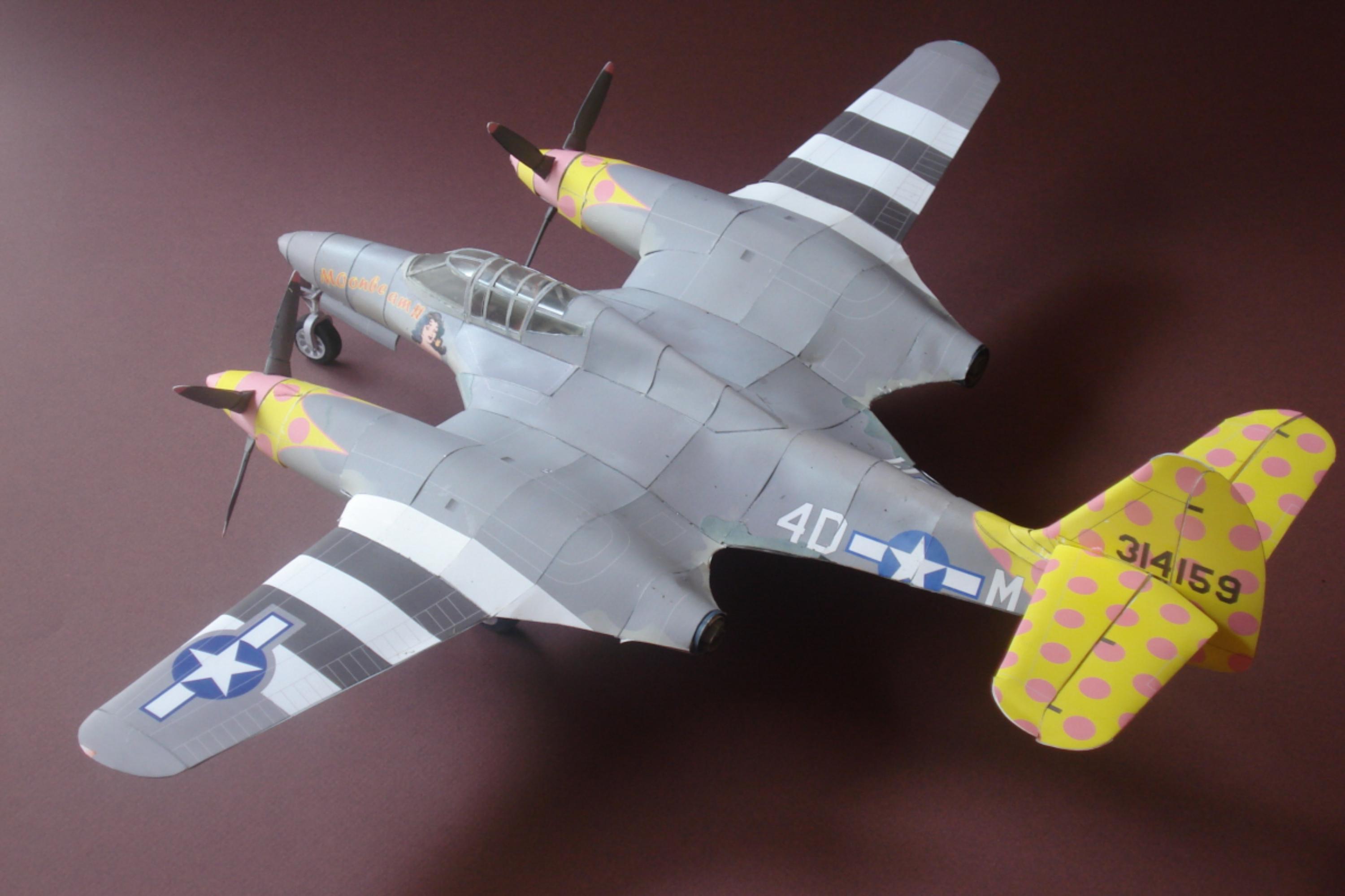 Papercraft Kit Mcdonnell XP-67 Bat Airplane 3d Paper Model Crafting Kit ...