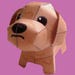 Papercraft Kit Brown Dog 3d Paper Model Crafting Kit PDF Plans to Print ...