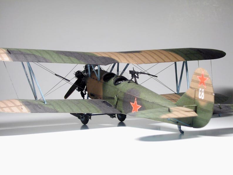 Papercraft Kit Po-2 Biplane 3d Paper Model Crafting Kit PDF Plans to ...