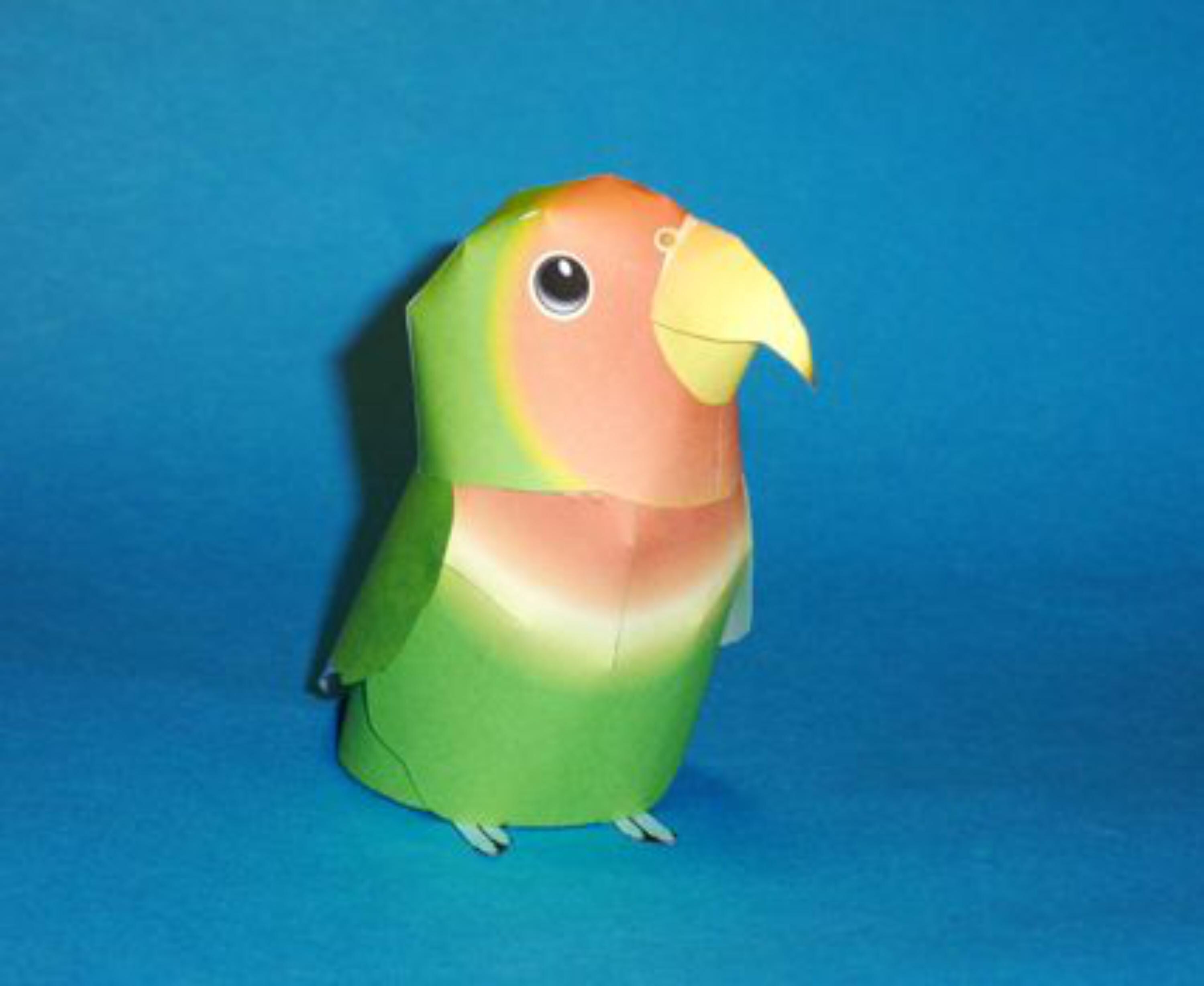 Papercraft Kit Love Parrots Paper Model Crafting Kit PDF Plans to Print ...