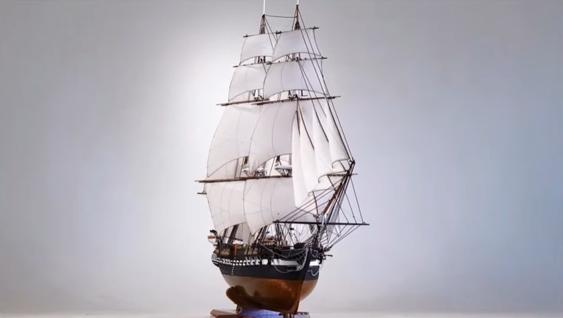 Papercraft Kit USS Constitution Ship 3d Paper Model Crafting Kit PDF ...