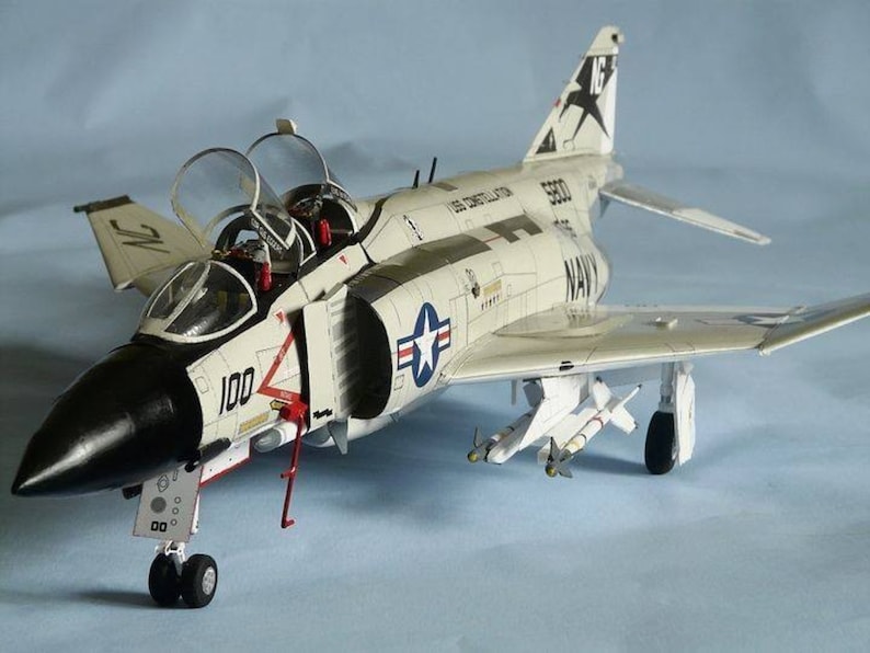 Papercraft Kit F-4 Phantom Plane 3d Paper Model Crafting PDF Plans DIY ...