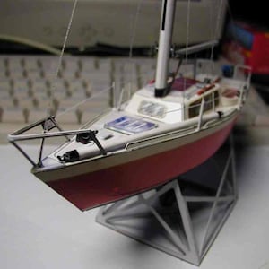 Papercraft Kit Sailboat 3d Paper Model Crafting Kit PDF Plans to Print ...