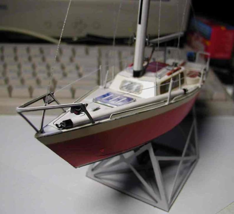 Papercraft Kit Sailboat 3d Paper Model Crafting Kit PDF Plans to Print ...