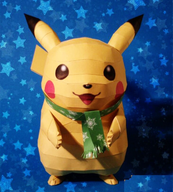 Papercraft Pikachu Pokemon 3d Paper Model Crafting Kit PDF Plans to ...