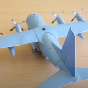 Papercraft Kit C-130 Hercules Airplane 3d Paper Model Crafting Kit PDF ...