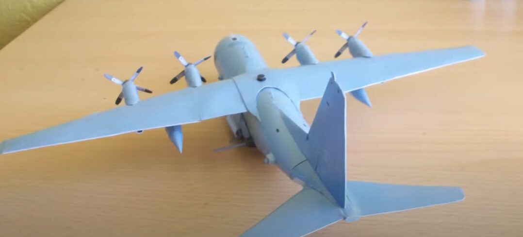 Papercraft Kit C-130 Hercules Airplane 3d Paper Model Crafting Kit PDF ...