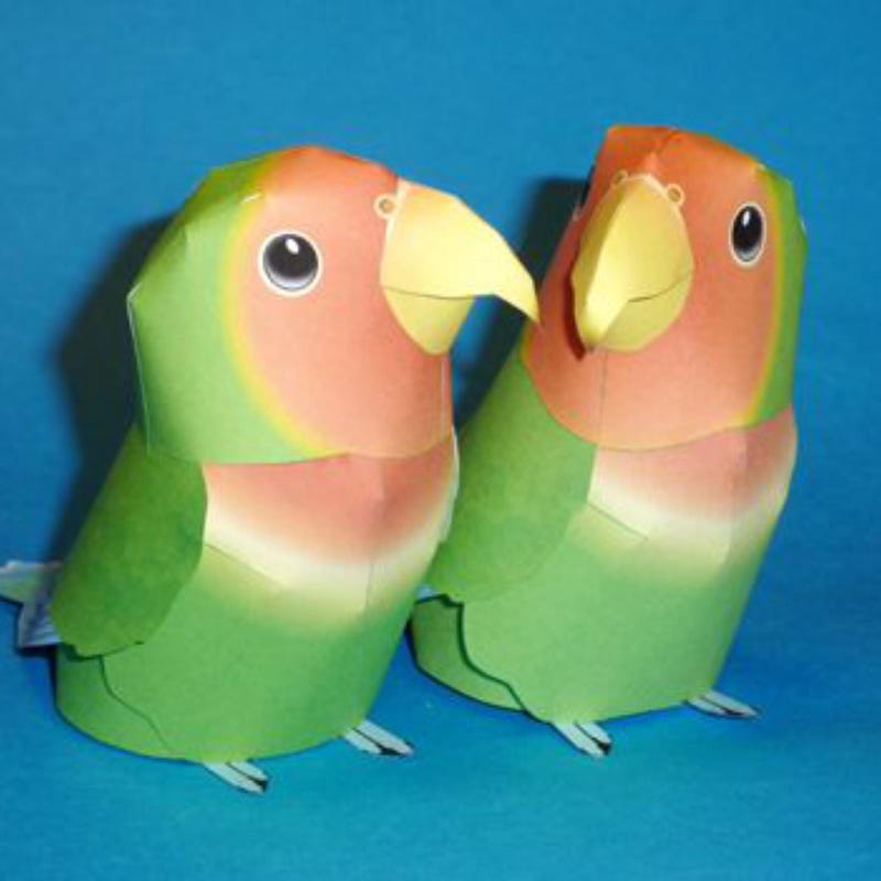 3d Paper Craft Parrot - Etsy