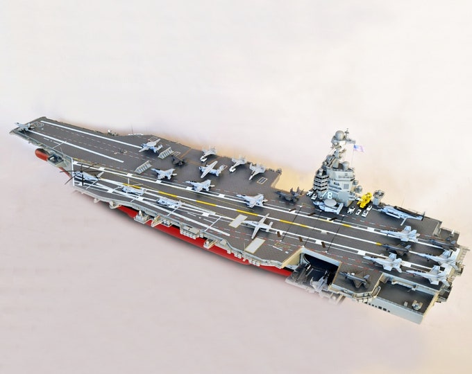 USS Gerald R. Ford CVN 78 Aircraft Carrier – Handcrafted Model Scale 1/ ...