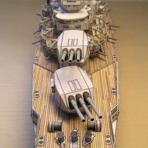 Papercraft Kit USS Arizona Battleship 3d Paper Model Crafting Kit PDF ...