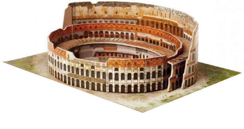 Papercraft Kit the Colosseum Rome Simple 3d Paper Model Crafting Kit ...