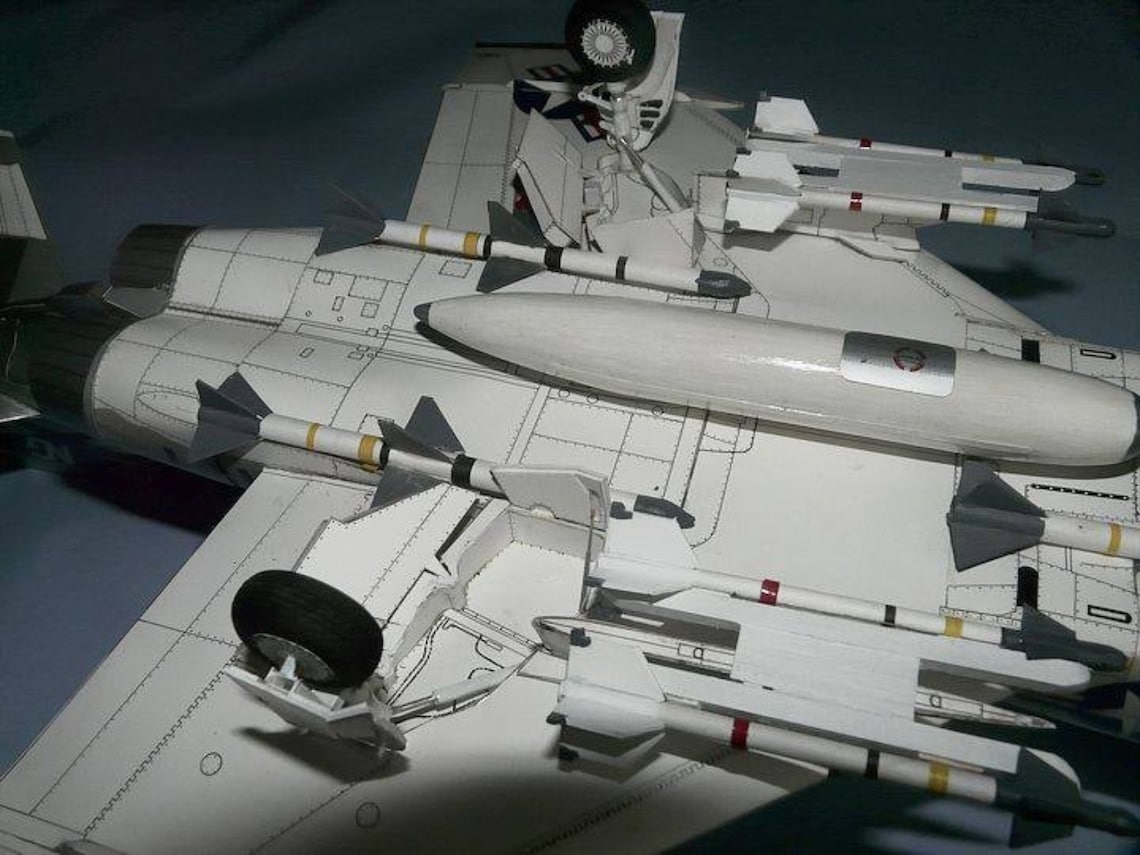 Papercraft Kit F-4 Phantom Plane 3d Paper Model Crafting Kit PDF Plans ...