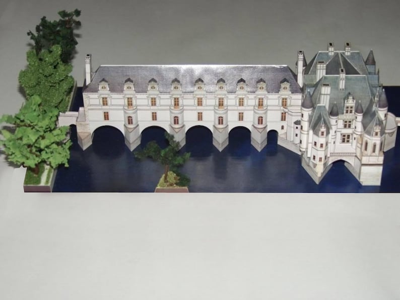 Papercraft Kit Chateau De Chenoncea 3d Paper Model Crafting Kit PDF ...