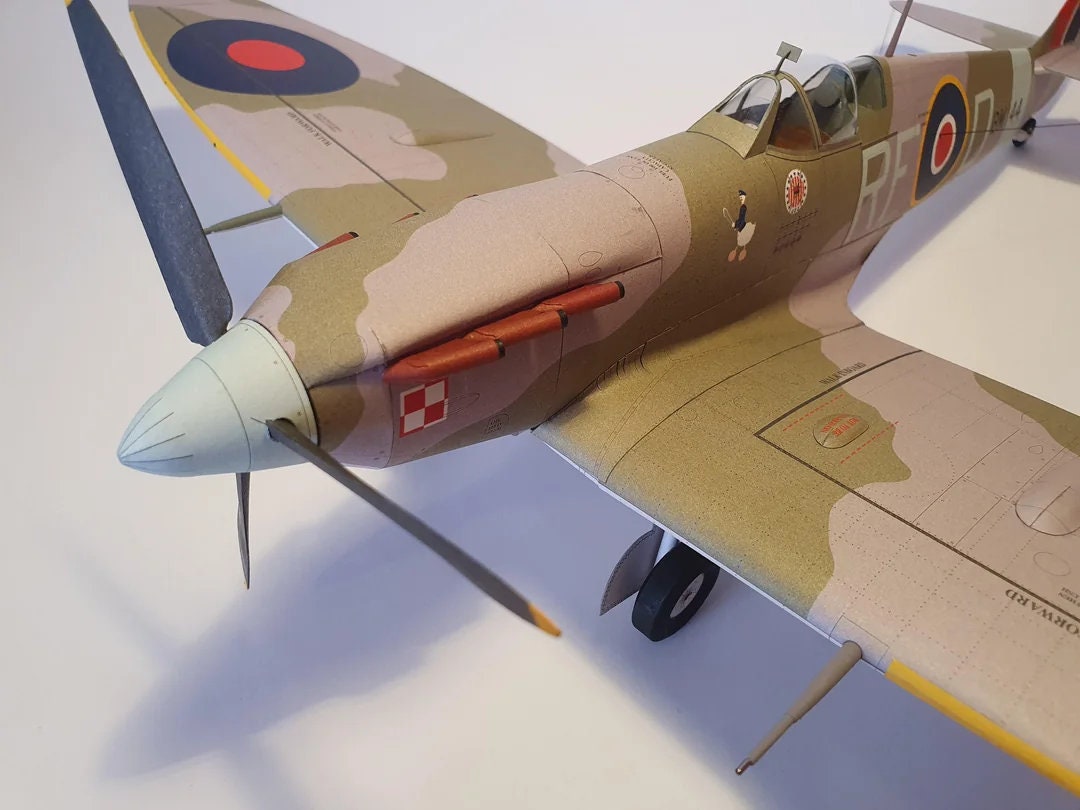 Papercraft Kit Supermarine Spitfire Airplane 3d Paper Model Crafting ...