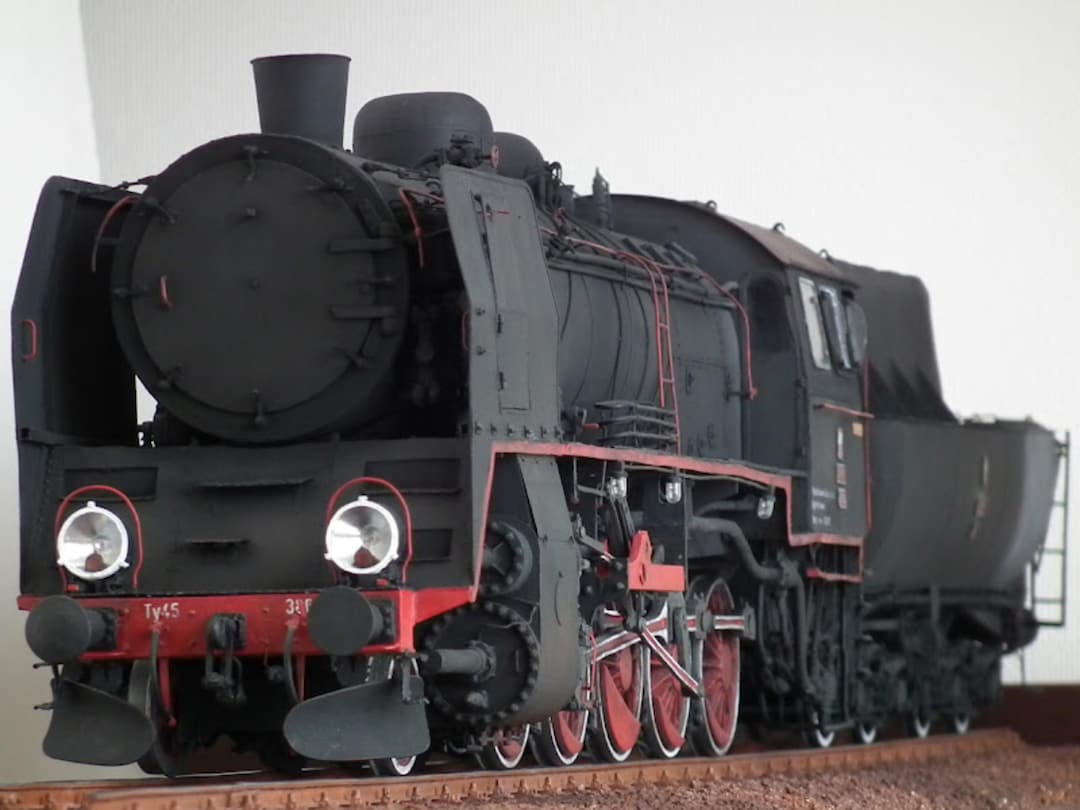 Papercraft Kit Ty45 Steam Locomotive 3d Paper Model Crafting Template ...