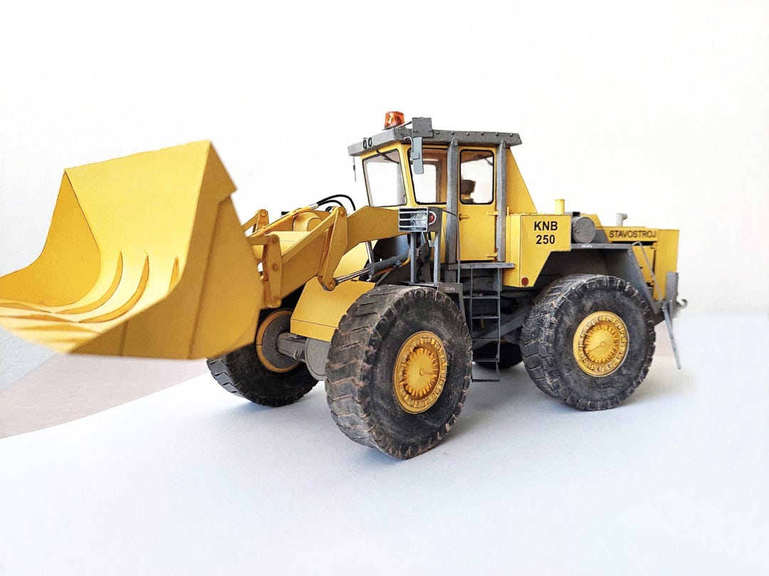 Papercraft Kit Bulldozer 3d Paper Model Crafting Kit PDF Plans to Print ...