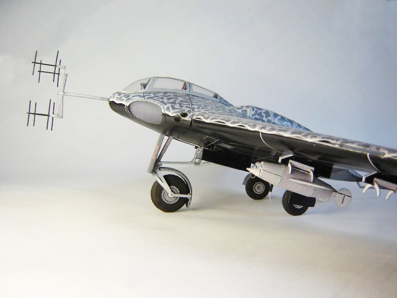 Papercraft Kit Ho 229 Bomber Airplane 3d Paper Model Crafting Kit PDF ...