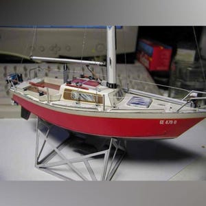 Papercraft Kit Sailboat 3d Paper Model Crafting Kit PDF Plans to Print ...