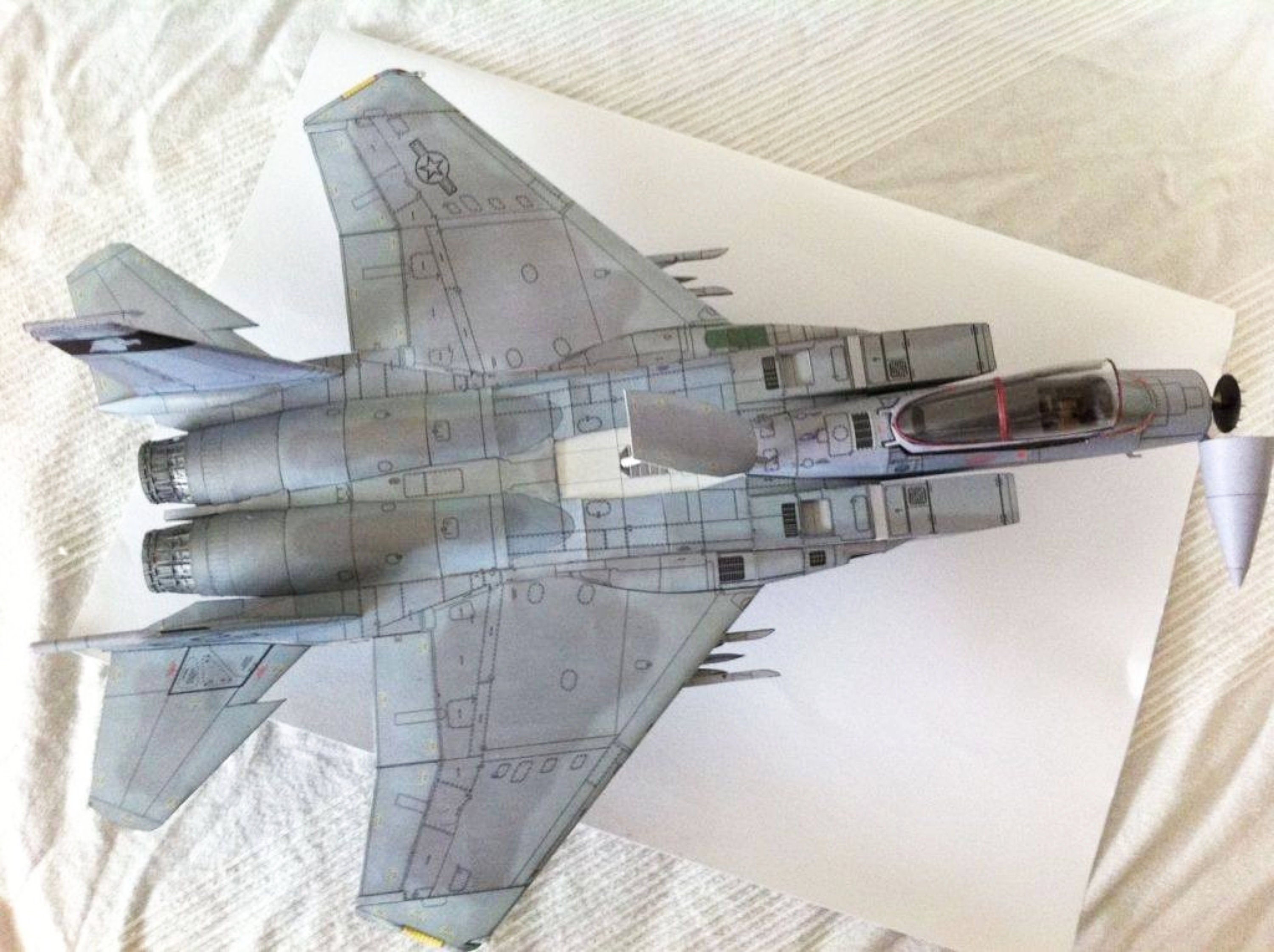 Papercraft Kit F-15C Eagle Plane 3d Paper Model Crafting Kit PDF Plans ...