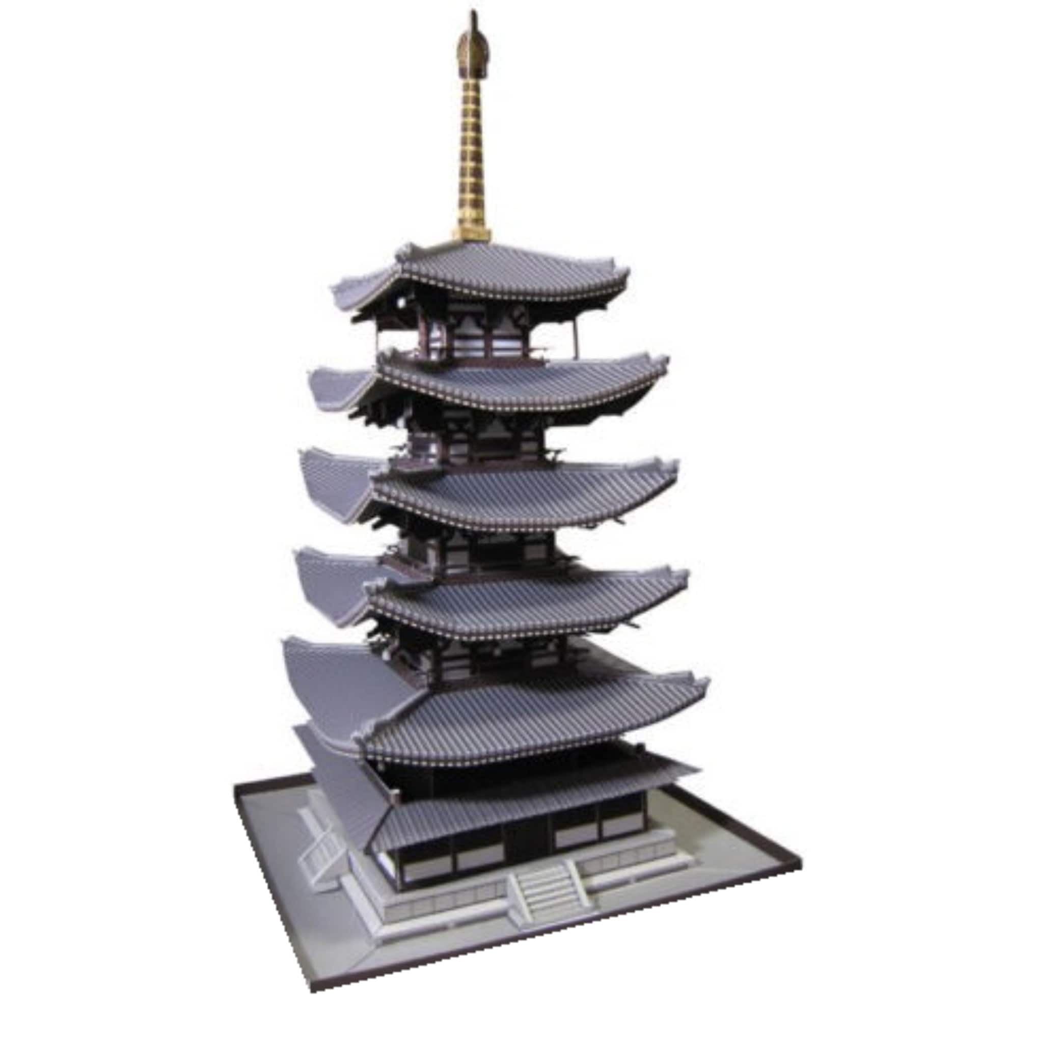 Papercraft Kit Pagoda of Horyuji Temple Nara Japan 3d Paper Model ...