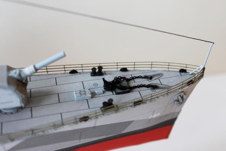 Papercraft Kit USS Leutze WW2 3d Paper Model Crafting PDF Plans DIY ...