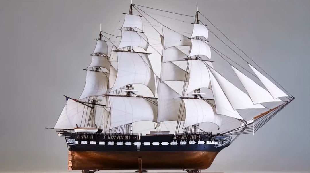 Papercraft Kit USS Constitution Ship 3d Paper Model Crafting Kit PDF ...