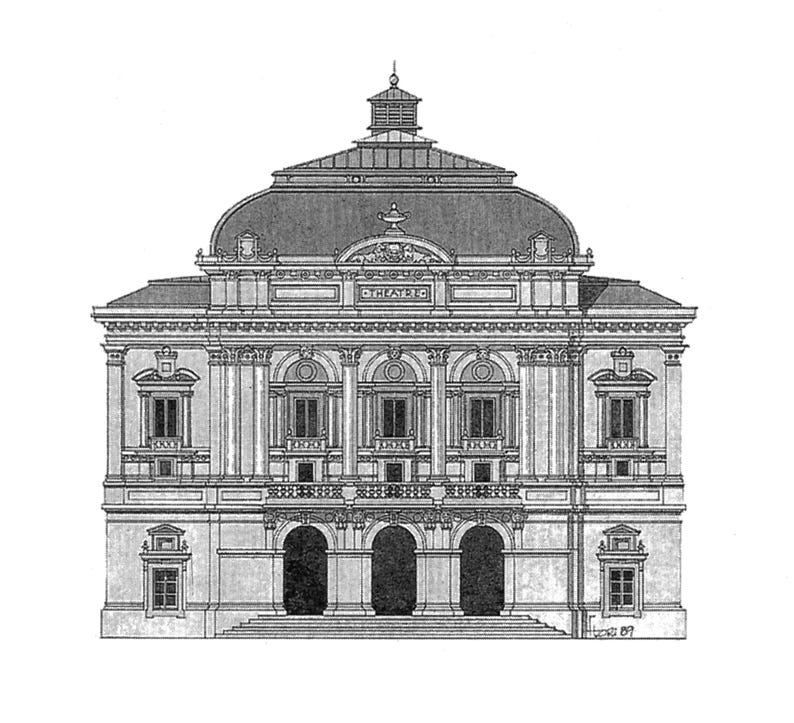 Papercraft Kit Italian Theatre Stage 3d Paper Model Crafting Kit ...
