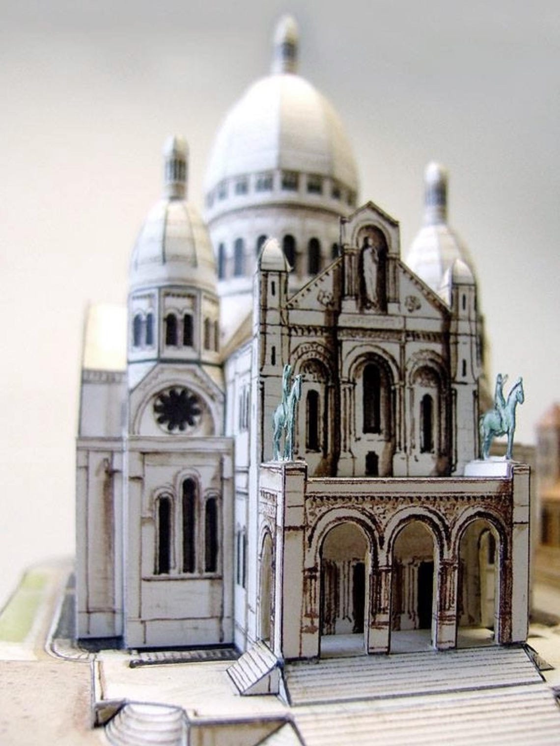 Papercraft Kit Montmartre Paris France 3d Paper Model Crafting PDF ...