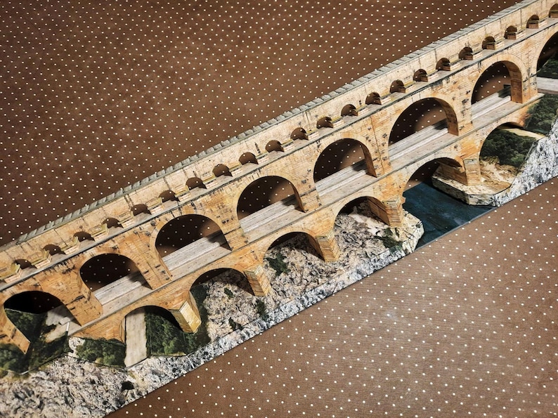 Papercraft Kit Pont Du Gard Ancient Roman Aqueduct Bridge 3d Paper ...