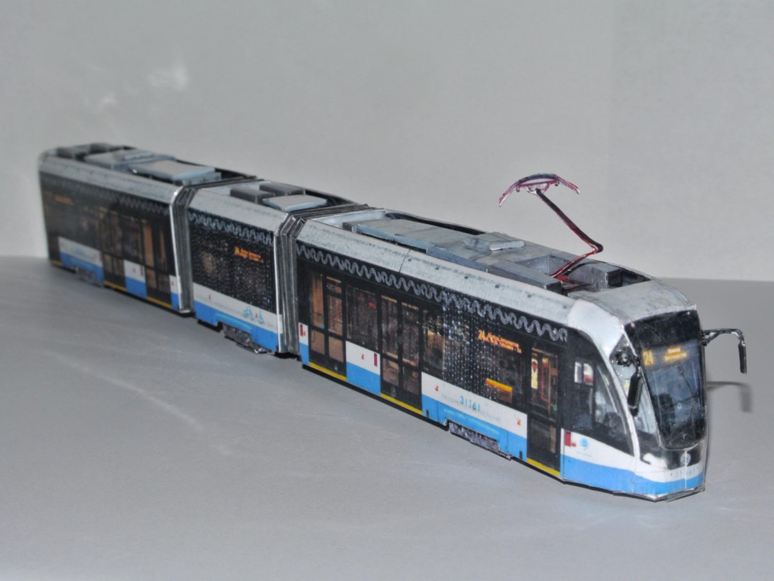 Papercraft Kit Streetcar Civilian Vehicle Citybus 3d Paper Model ...