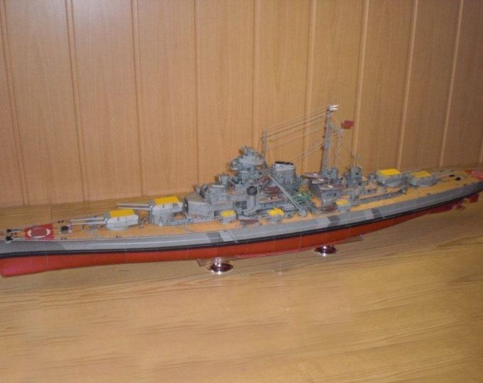 Papercraft Kit USS Arizona Battleship 3d Paper Model Crafting PDF Plans ...