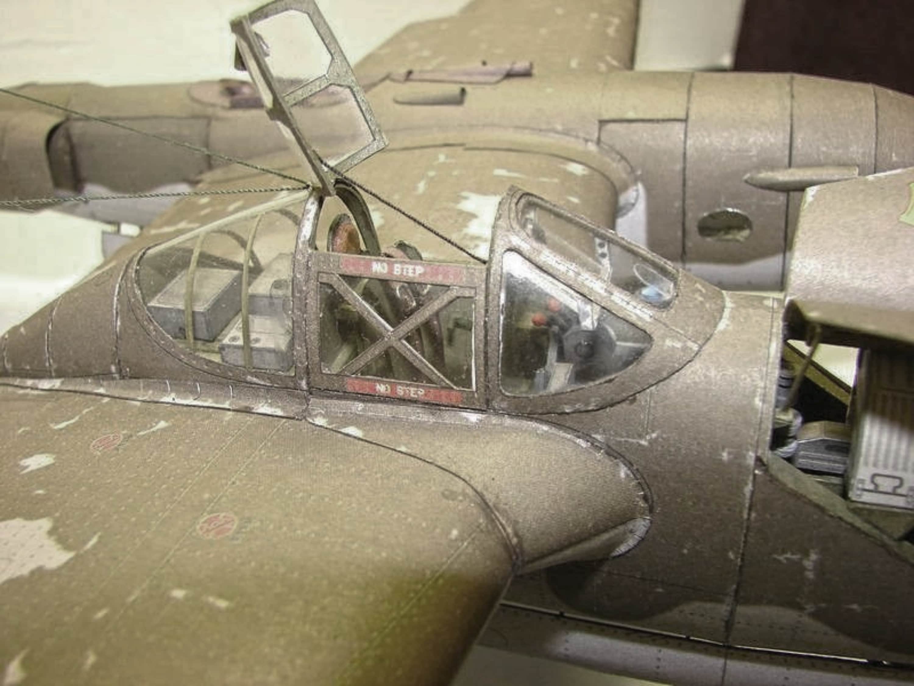 Papercraft P-38 Lightning Airplane 3d Paper Model Crafting Kit PDF ...