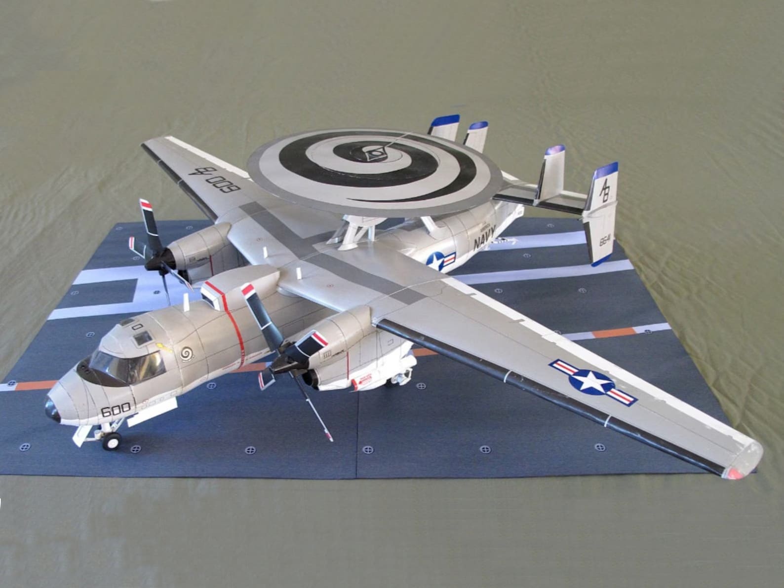 Papercraft Kit E-2 Hawkeye Airplane 3d Paper Model Crafting Kit PDF ...